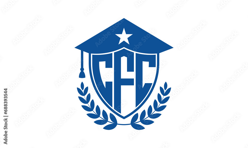 Vector de Stock CFC three letter iconic academic logo design vector ...