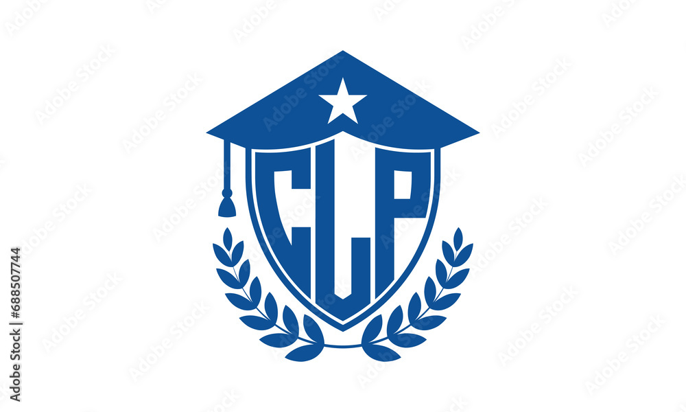 CLP three letter iconic academic logo design vector template. monogram ...