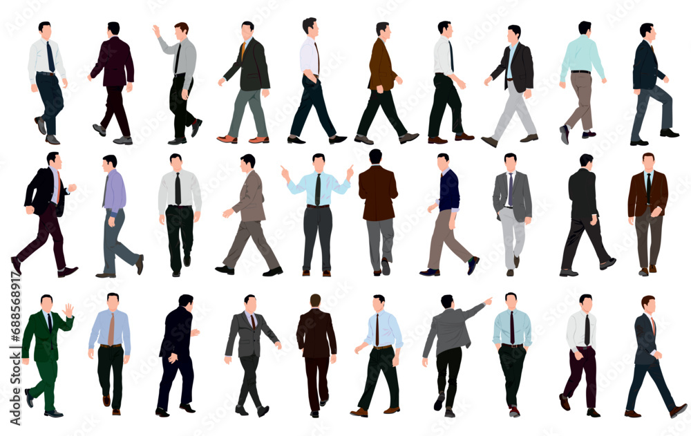 Set of business people or businessman. Collection of handsome male ...