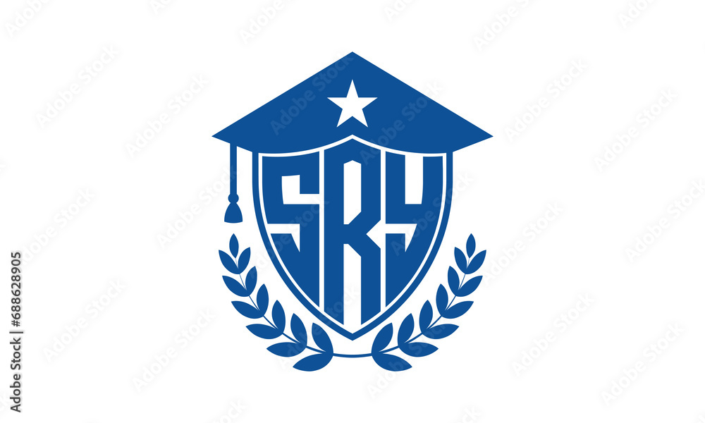 SRY three letter iconic academic logo design vector template. monogram ...
