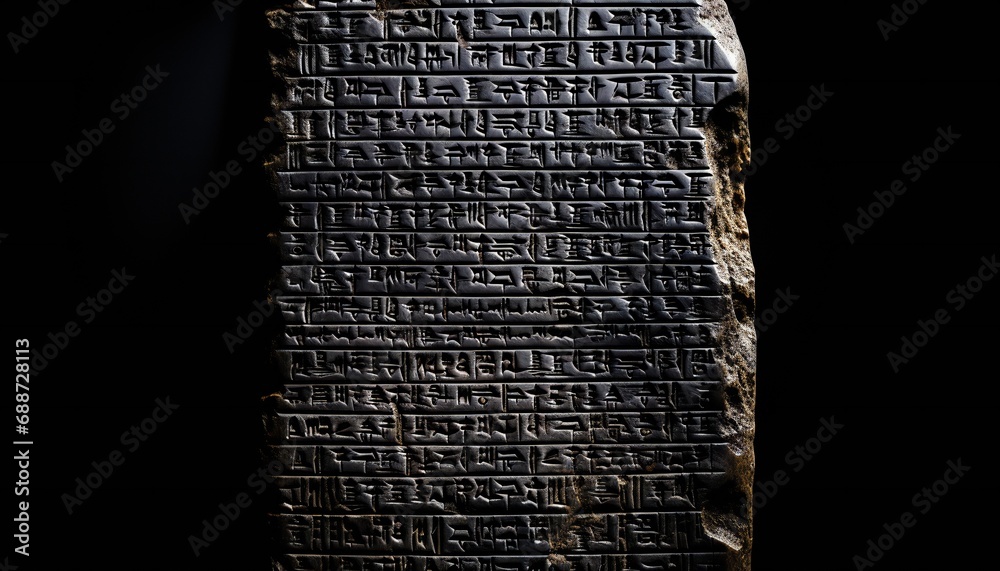Akkadian cuneiform. assyrian and sumerian writing. Old script alphabet ...