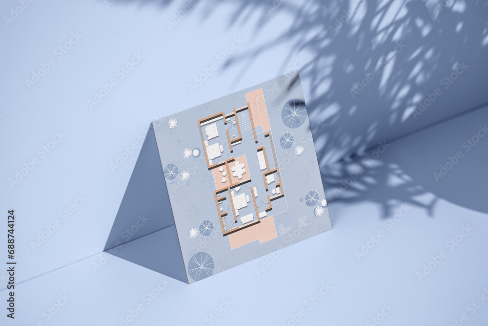 Architecture Floor Plan Rendering Stock Illustration | Adobe Stock