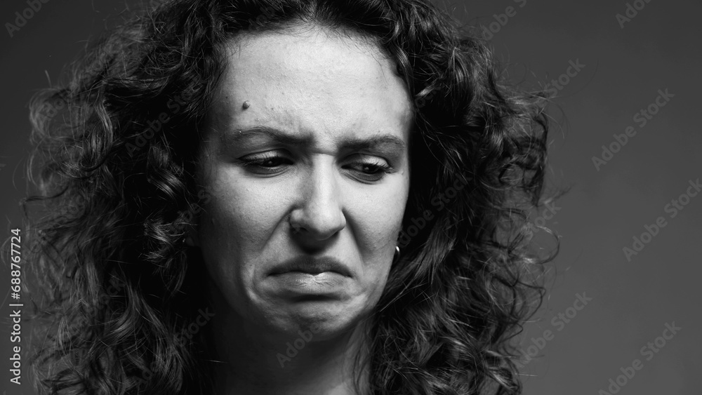 Female Expressing Extreme Aversion, Disgusted Reaction Portrait in ...