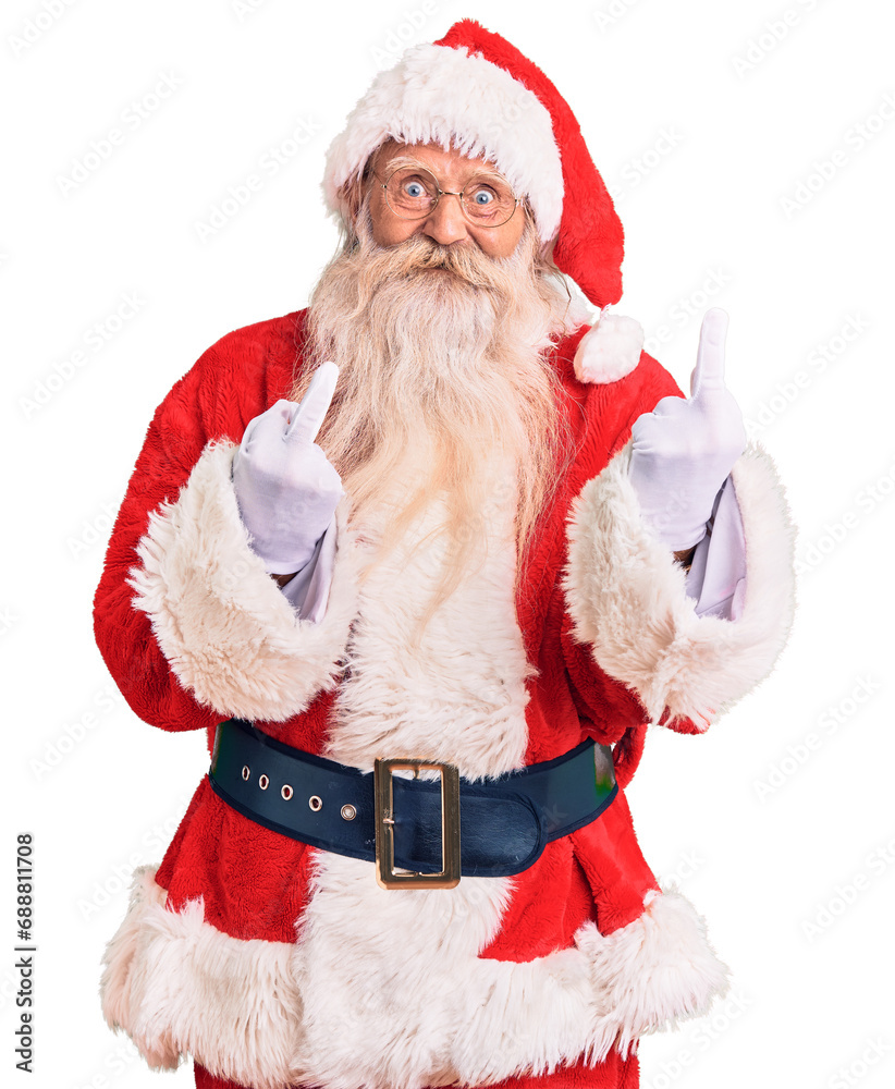 ภาพถ่าย Stock Old senior man with grey hair and long beard wearing ...