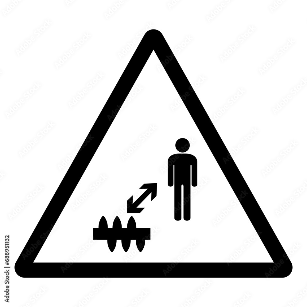 Warning Stay Away From Sharp Objects Symbol Sign ,Vector Illustration ...