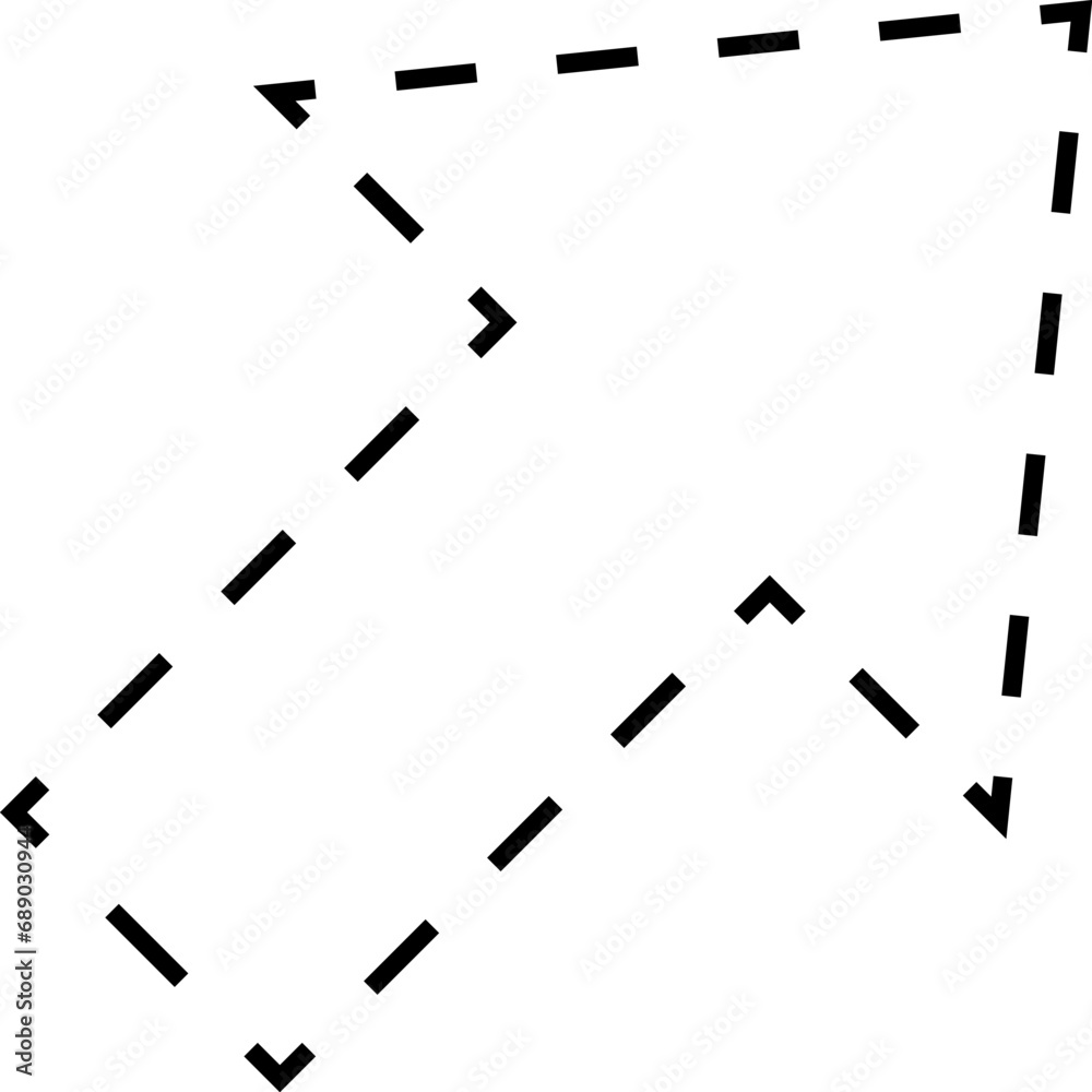 Dash line shapes. Dashed outline design of border for basic geometric ...