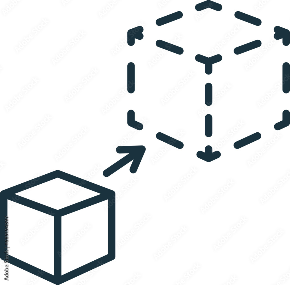 Scalability. Monochrome simple sign from app development collection ...