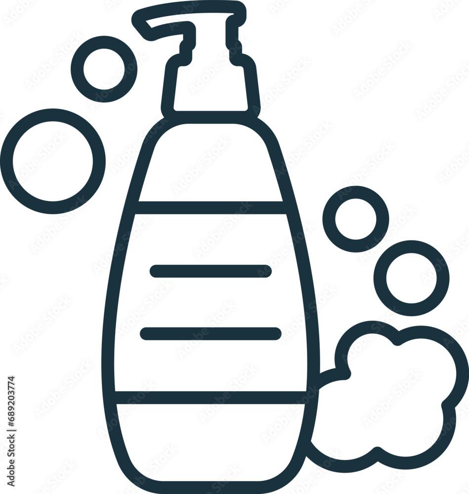 Body wash icon. Monochrome simple sign from beauty and personal care ...