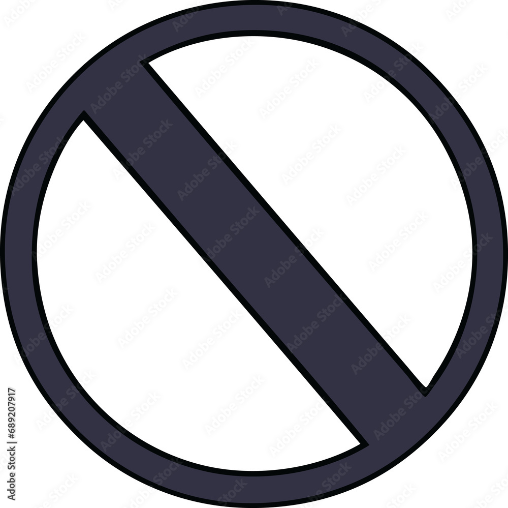 cute cartoon of a no entry sign Stock Illustration | Adobe Stock