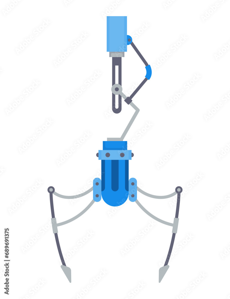 Mechanical claw gripper. Mechanical robotic grip. Arm arcade game hooks ...