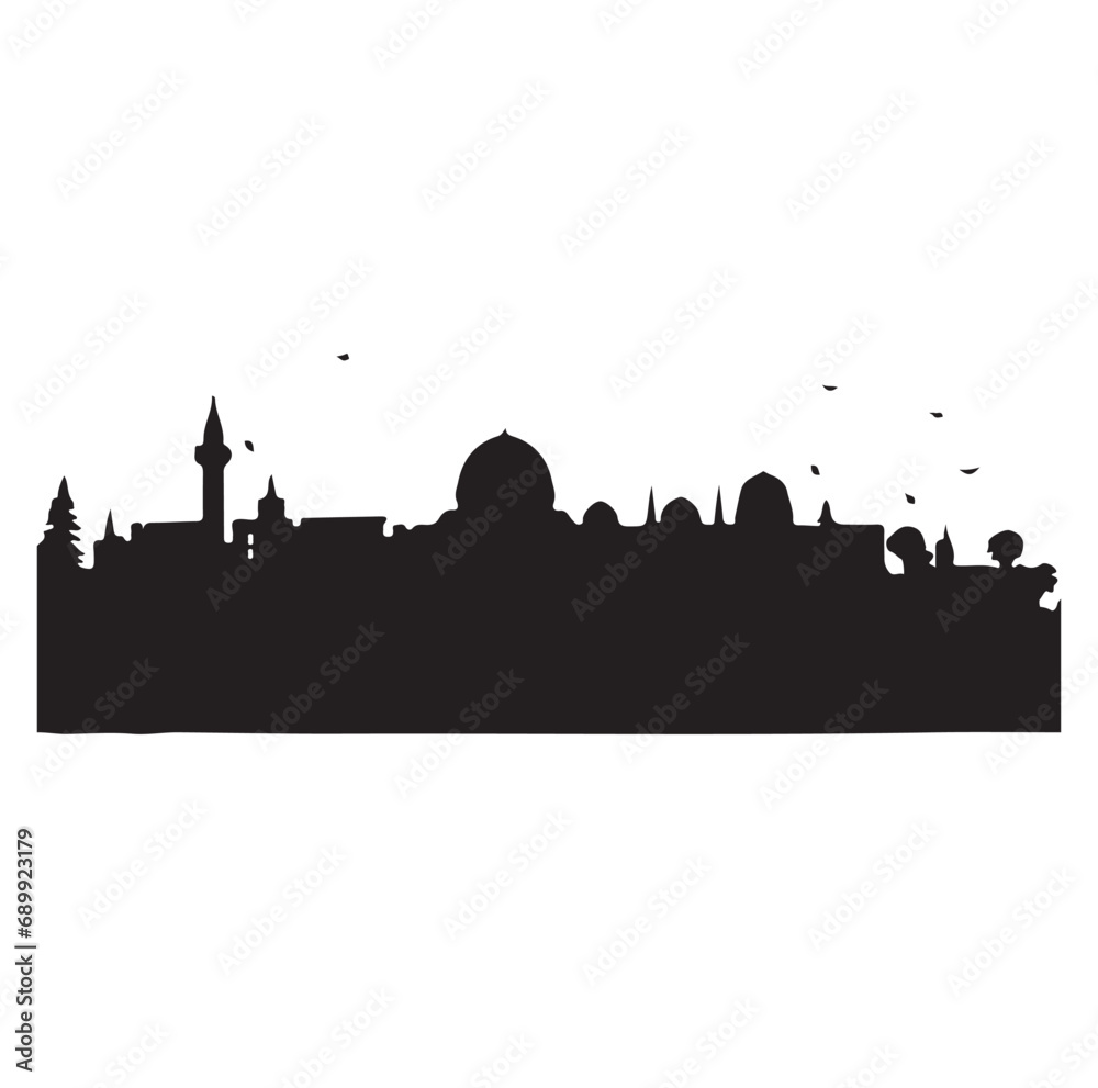 Palestine al Aqsa mosque, compound in the city of "Jerusalem" or "al ...