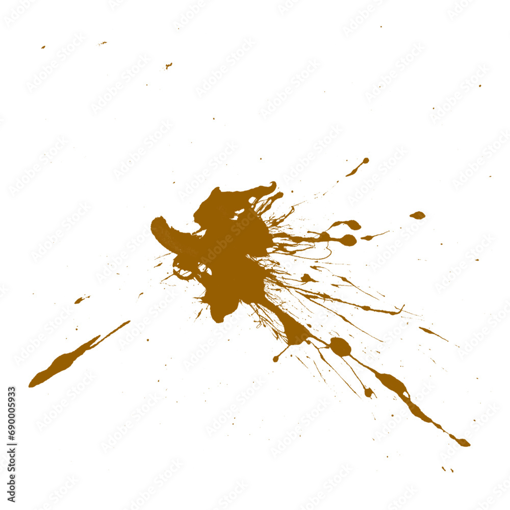 Coffee, chocolate, liquid stains isolated on a transparent background ...