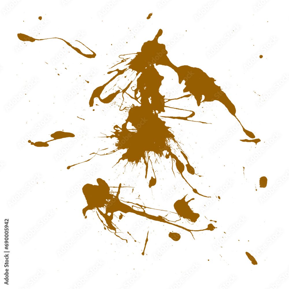 Coffee, chocolate, liquid stains isolated on a transparent background ...