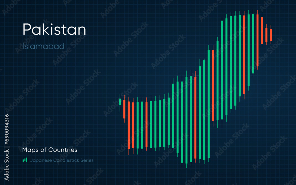 Pakistan map is shown in a chart with bars and lines. Islamabad ...