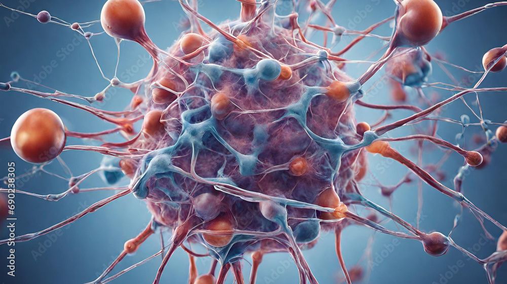 Ilustración de Stock Cancer cell Oncology research structure mutation ...