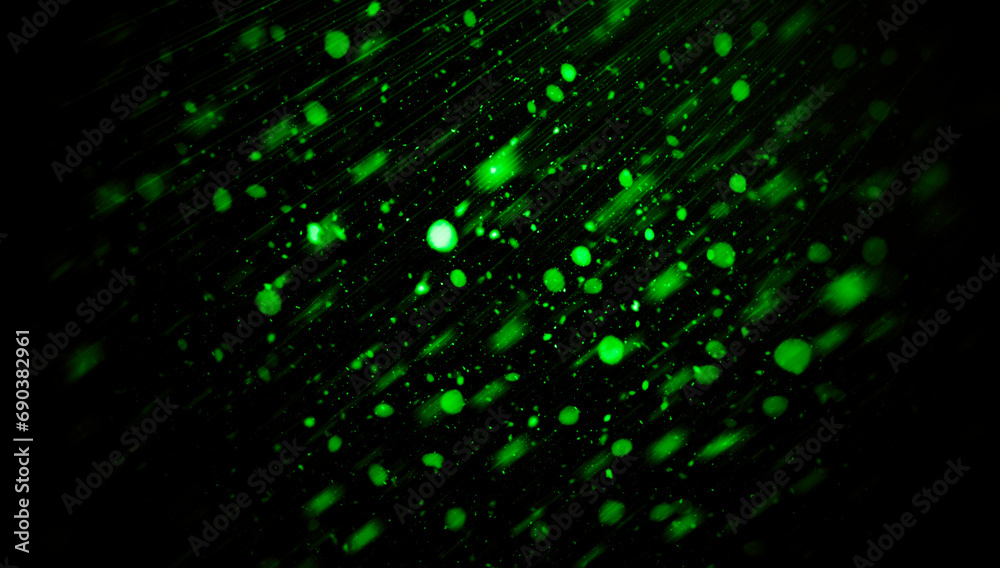 Blurred green fire embers sparks on black background . Texture isolated ...