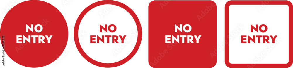 Restricted Access Elegance: Minimal Vector No Entry Sign for a Clean ...