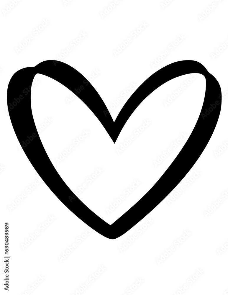 Heart Silhouette SVG Vector Stock Vector | Adobe Stock