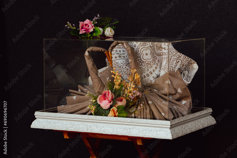 Wedding gift dowry box with Indonesian culture. The dowry given by the ...