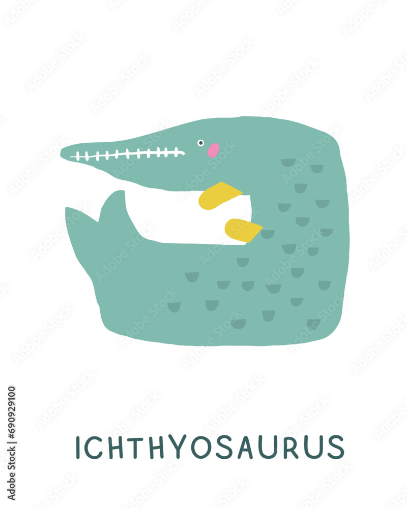 Jurassic period dinosaur flashcard. Learning English words for kids ...