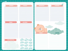 Cute Bear Notepaper Free Stock Photo - Public Domain Pictures
