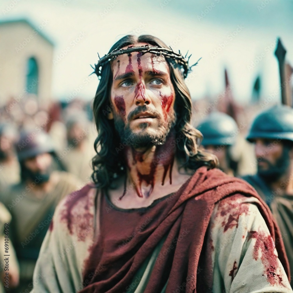 Jesus Christ at his Calvary, Holy Week, Good Friday, crucifixion Stock ...