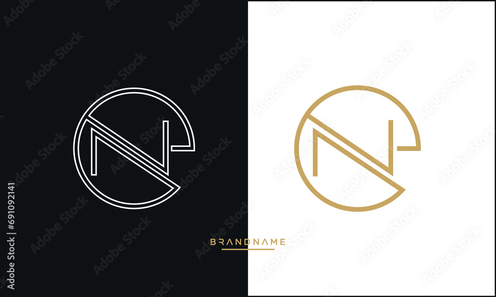 Alphabet letters NE or EN logo monogram Stock Vector | Adobe Stock