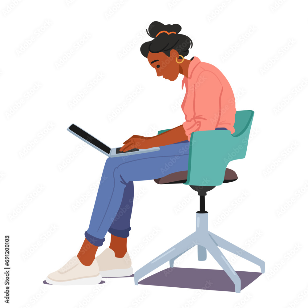 Female Character Hunched Over, Neck Strained, Shoulders Slouched ...