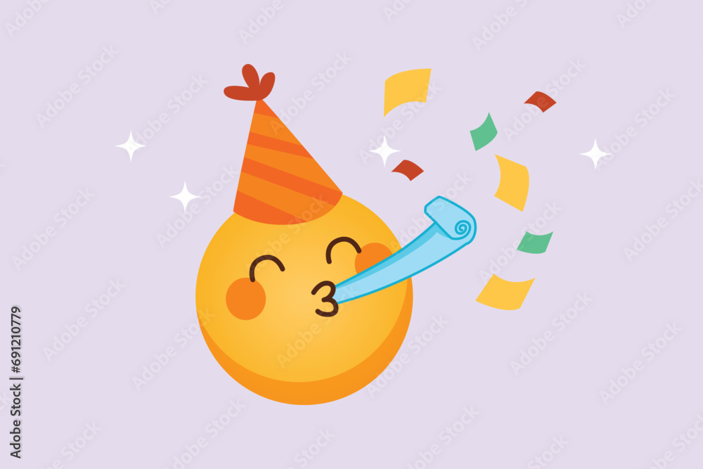 Facial expressions concept. Emoji character. Colored flat vector ...