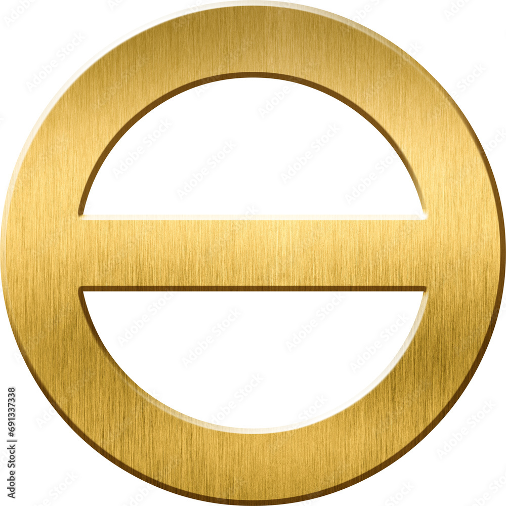 Vitriol Alchemical Symbol in Gold - Representing Purification and ...