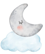 Whimsical Half Moon Art Print Free Stock Photo - Public Domain Pictures