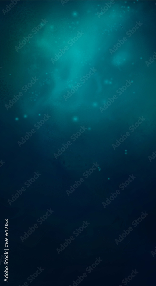 Deep sea blue illustration background realism. Dark deep and scary ...