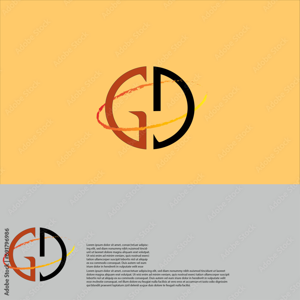 Vector de Stock GD star logo png. GD star logo design.GD star logo ...