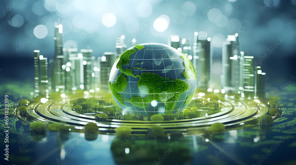 Green technology. Environmental technology concept. Sustainable ...