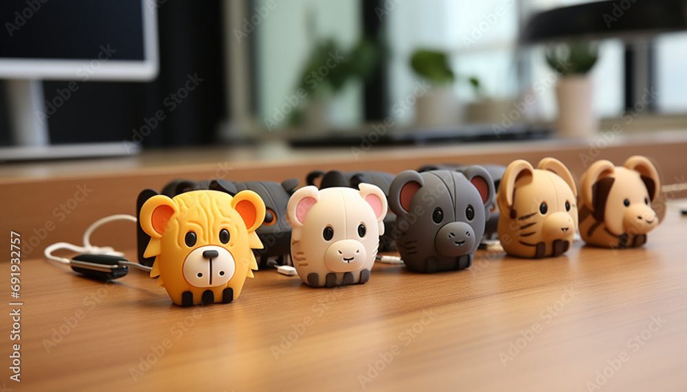 Design 3D-printable cable holders shaped like cute animals to keep ...