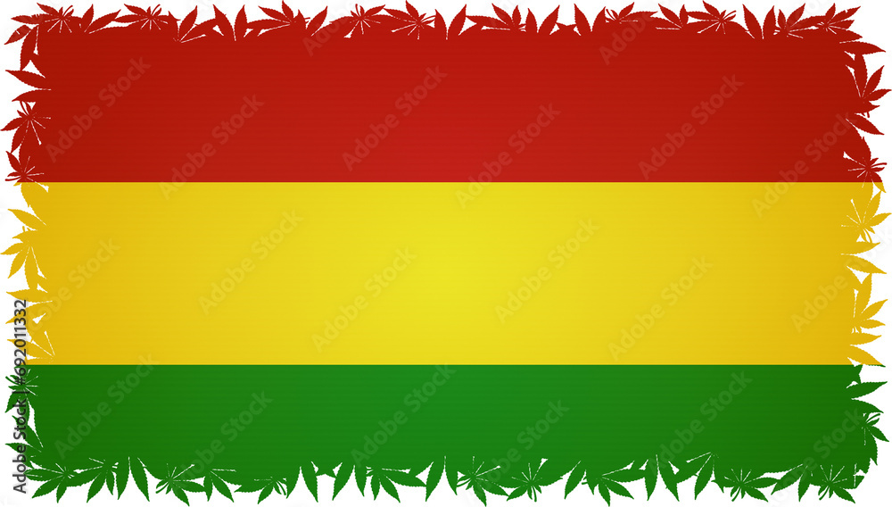 Cannabis leaves illustration rasta flag transparent background blank ...