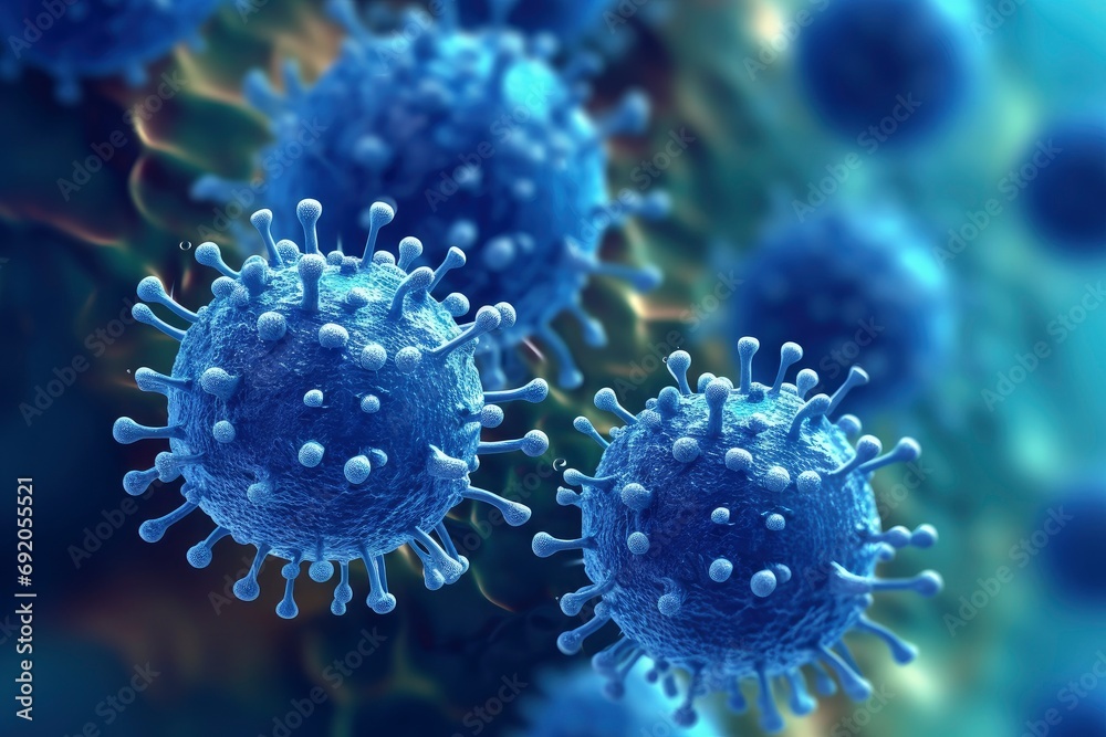 Various microorganisms, disease round cells and allergy bacteria ...