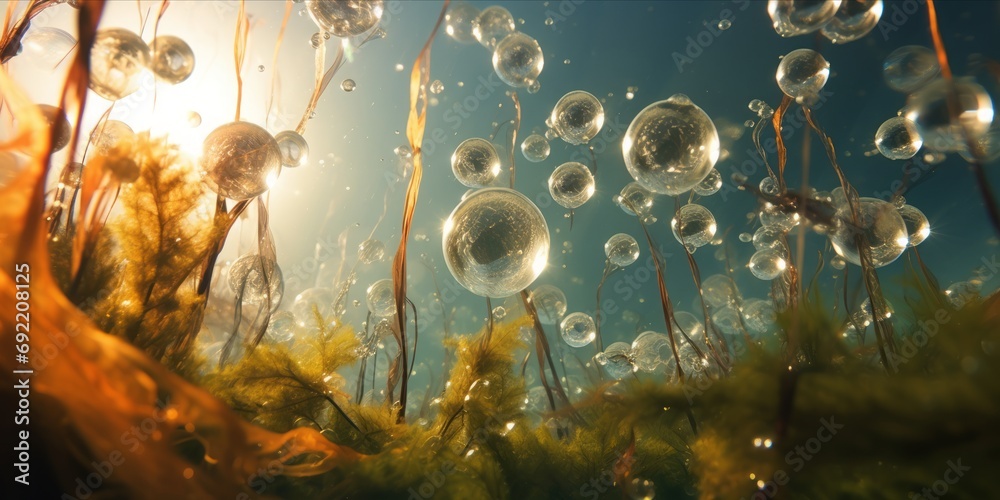 bubbles rise from seaweed in the oceans, revealing their underestimated ...