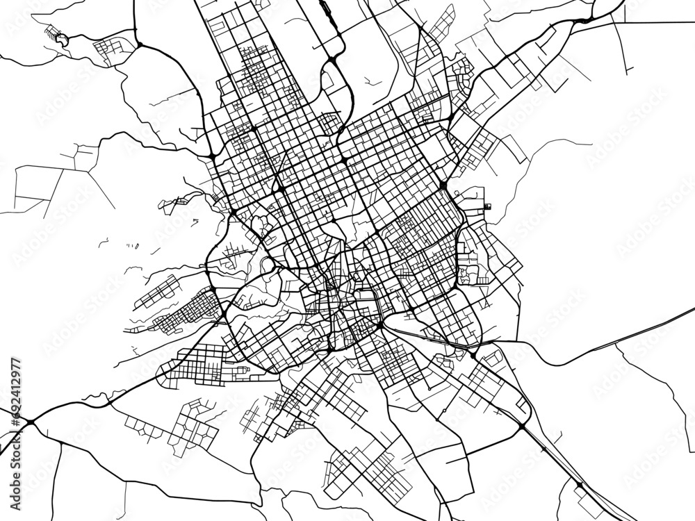 Vector road map of the city of Riyadh in the Kingdom of Saudi Arabia ...