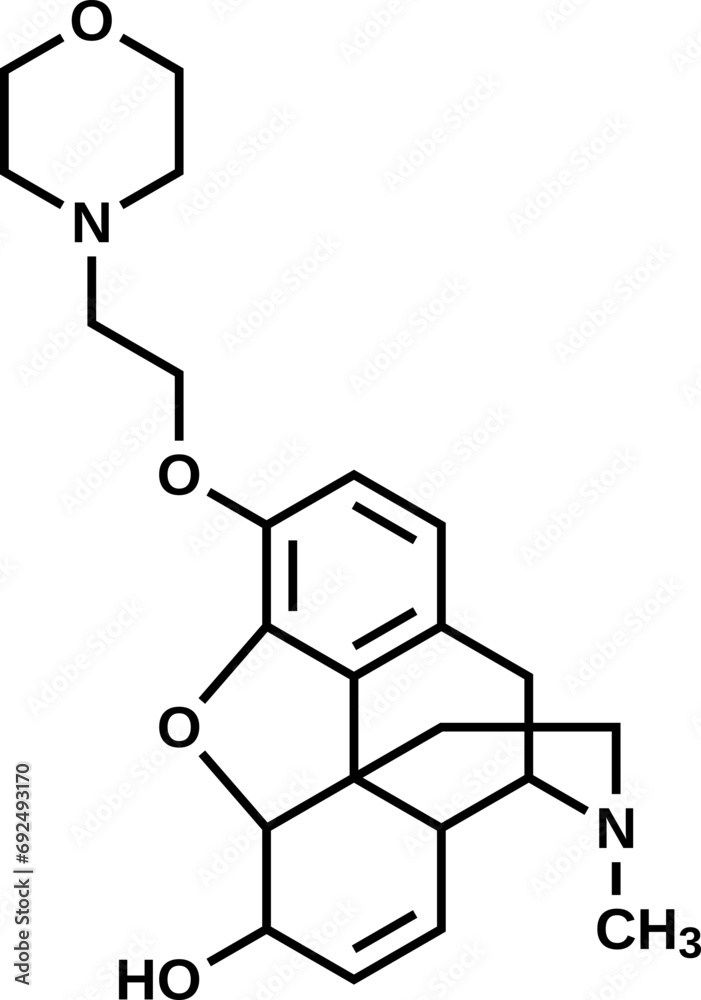 Pholcodine structural formula, vector illustration Stock Vector | Adobe ...