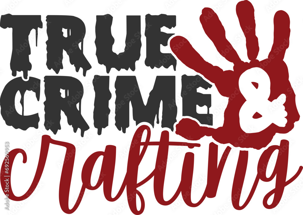 True Crime And Crafting - True Crime Illustration Stock Vector | Adobe ...