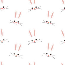 Easter Rabbit Face Pattern Free Stock Photo - Public Domain Pictures