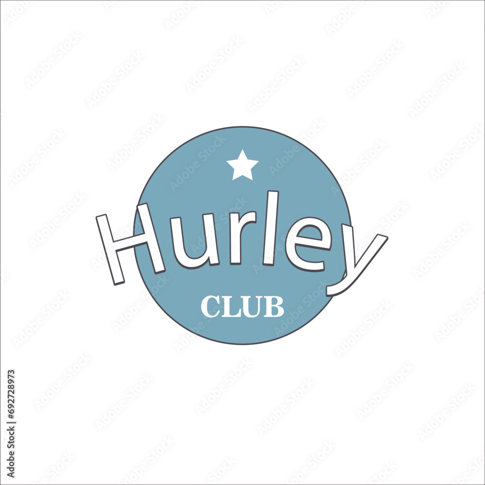 Hurley Club Logo Design Stock Vector | Adobe Stock
