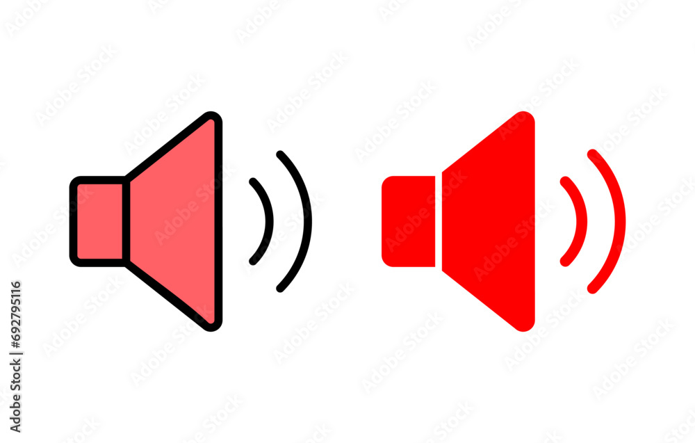 Speaker icon set illustration. volume sign and symbol. loudspeaker icon ...