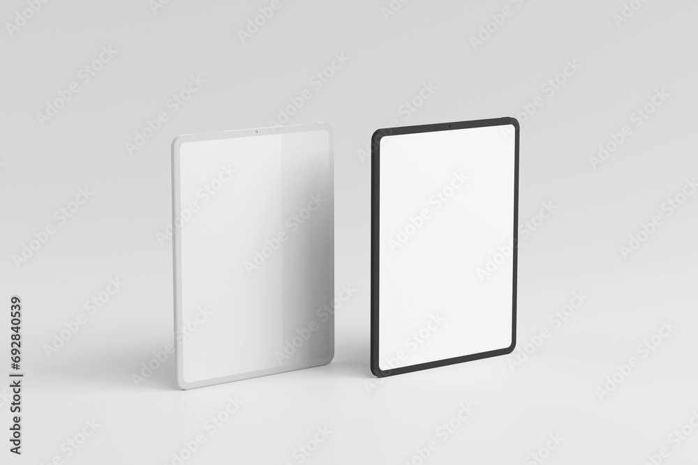 Tablet mockup on modern minimal background. Realistic mockup scene with ...