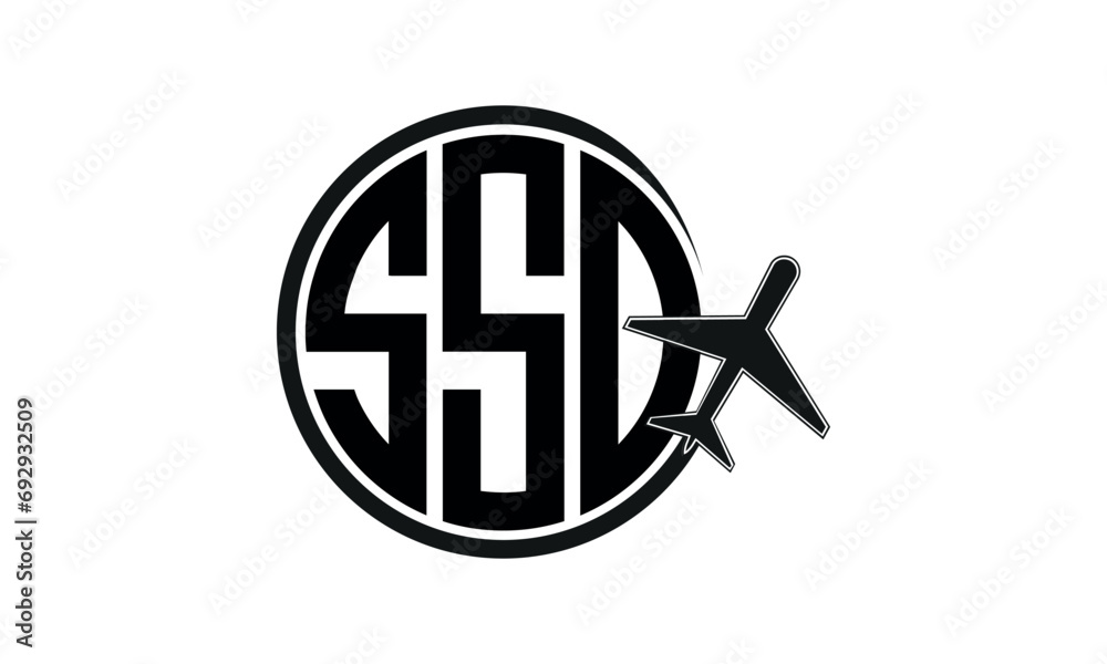 SSO three initial letter circle tour & travel agency logo design vector ...