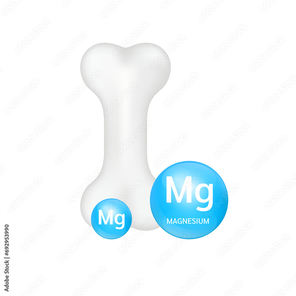 Vitamin Icon minerals Magnesium (Mg) circle ball blue on cut out PNG ...