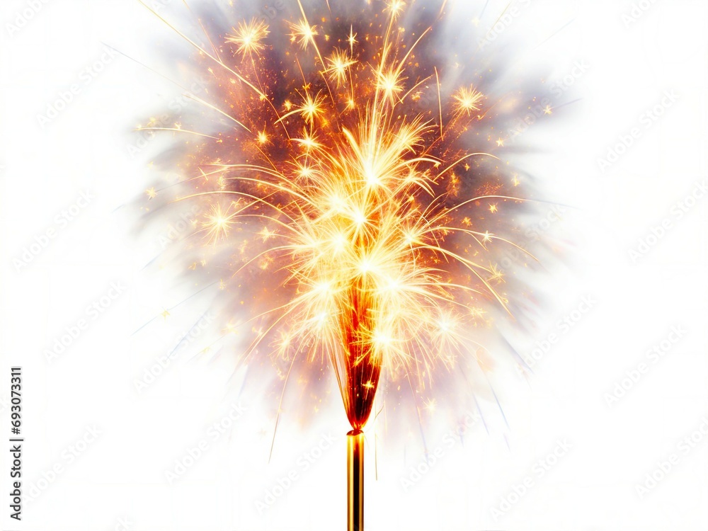 Sparkler light png. Burning sparkler fire with sparks flying around ...
