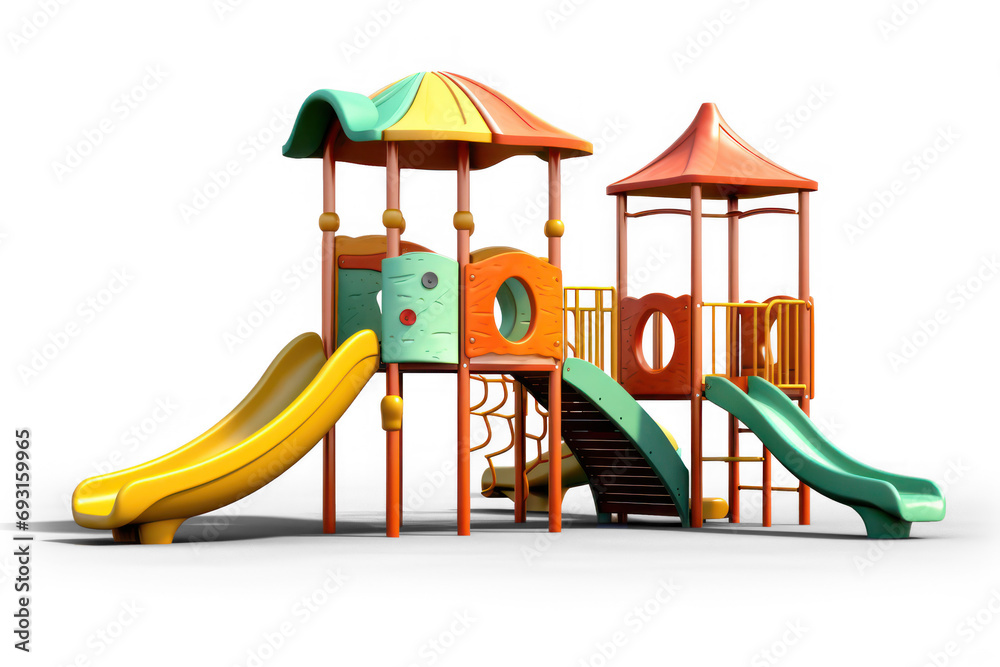 playground for children on transparent background, png file Stock ...