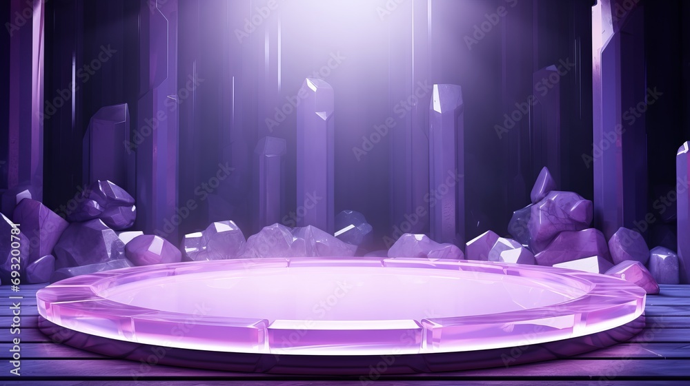 Crystal podium diamond 3d background display glass jewelry product ...